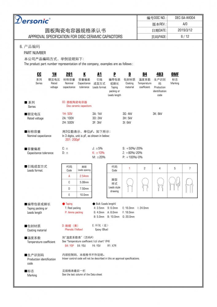 Dersonic approval specification page 7