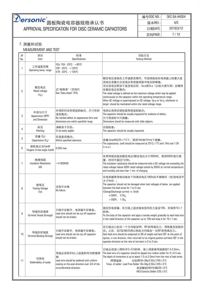 Dersonic approval specification page 8