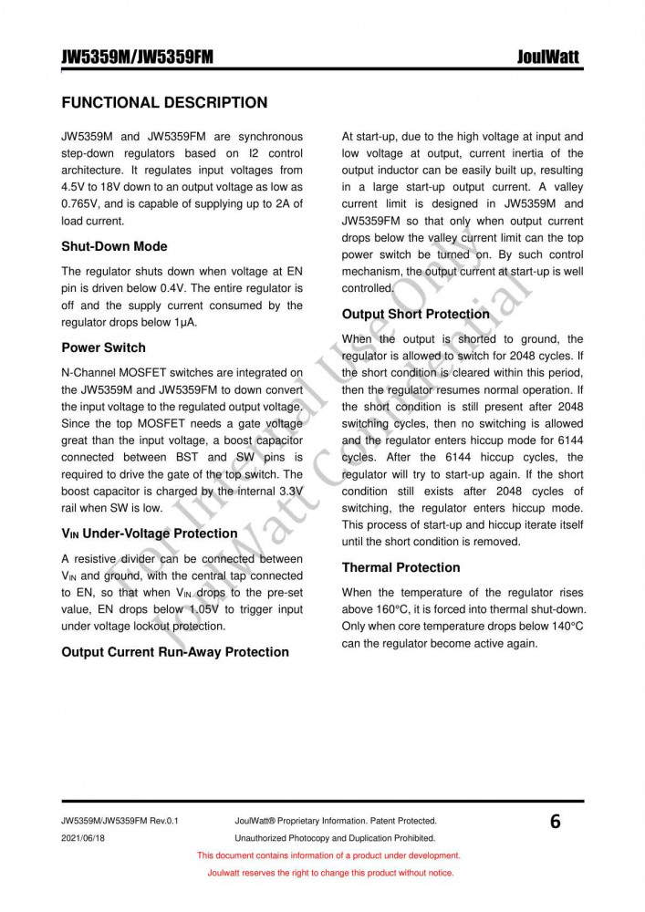 JW5359M datasheet page 6