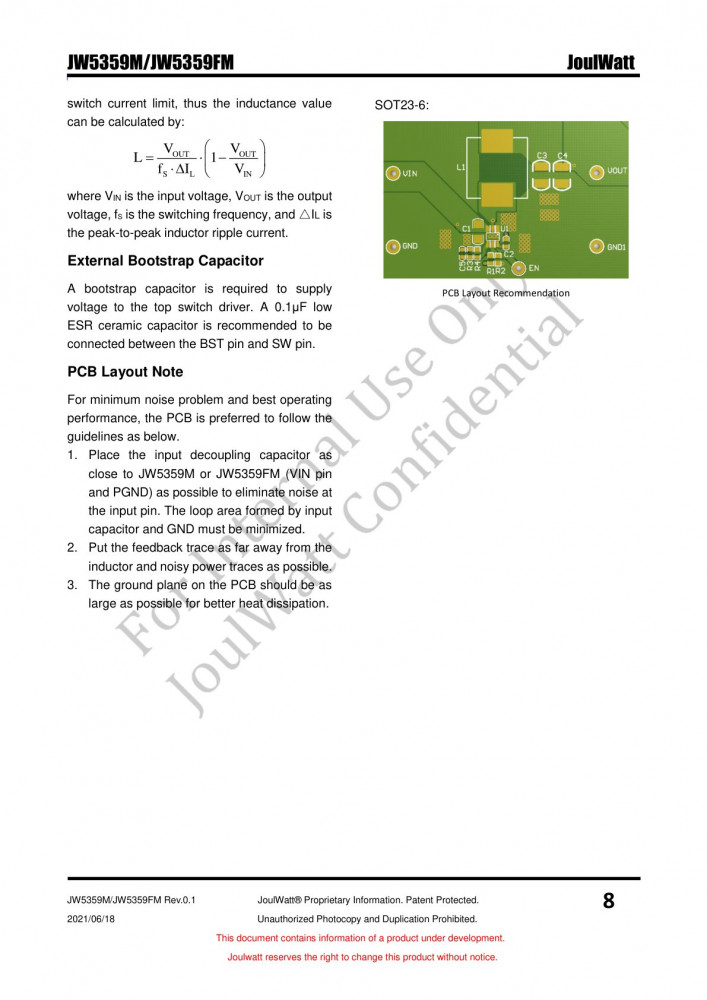 JW5359M datasheet page 8