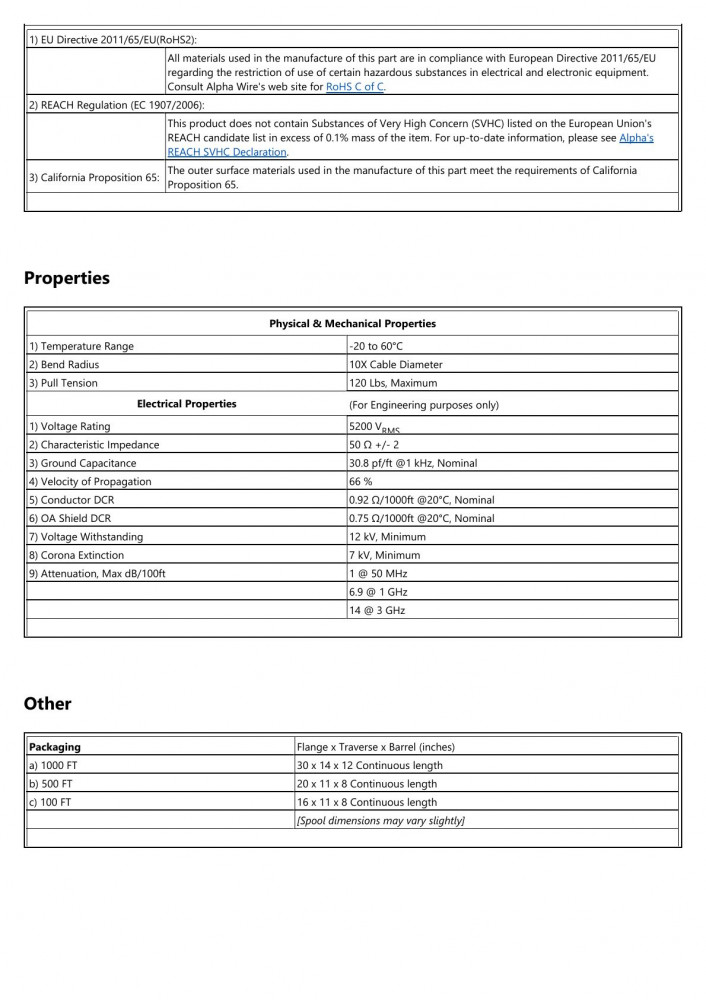 Alpha Wire 9217 technical specification page 2