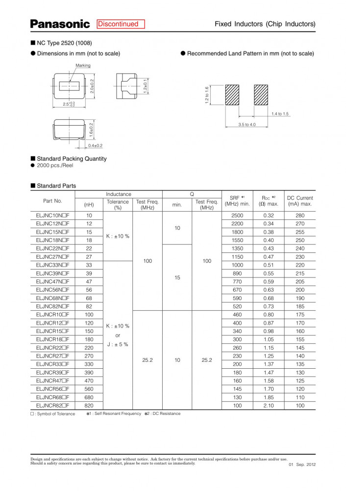 PANASONIC ELJ series datasheet page 7