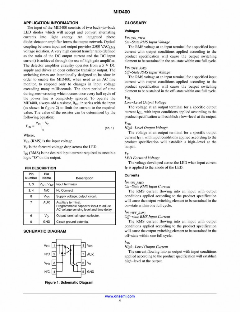 MID400SDV datasheet page 4