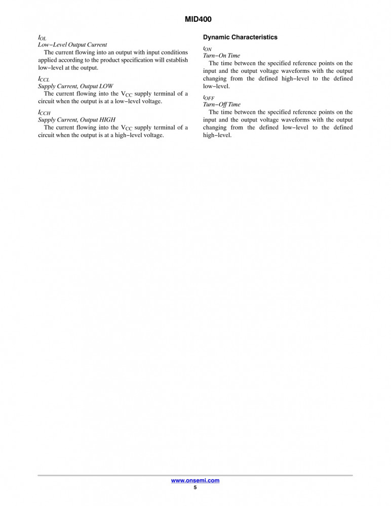 MID400SDV datasheet page 5