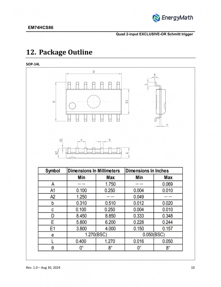 EM74HCS86D datasheet page 10