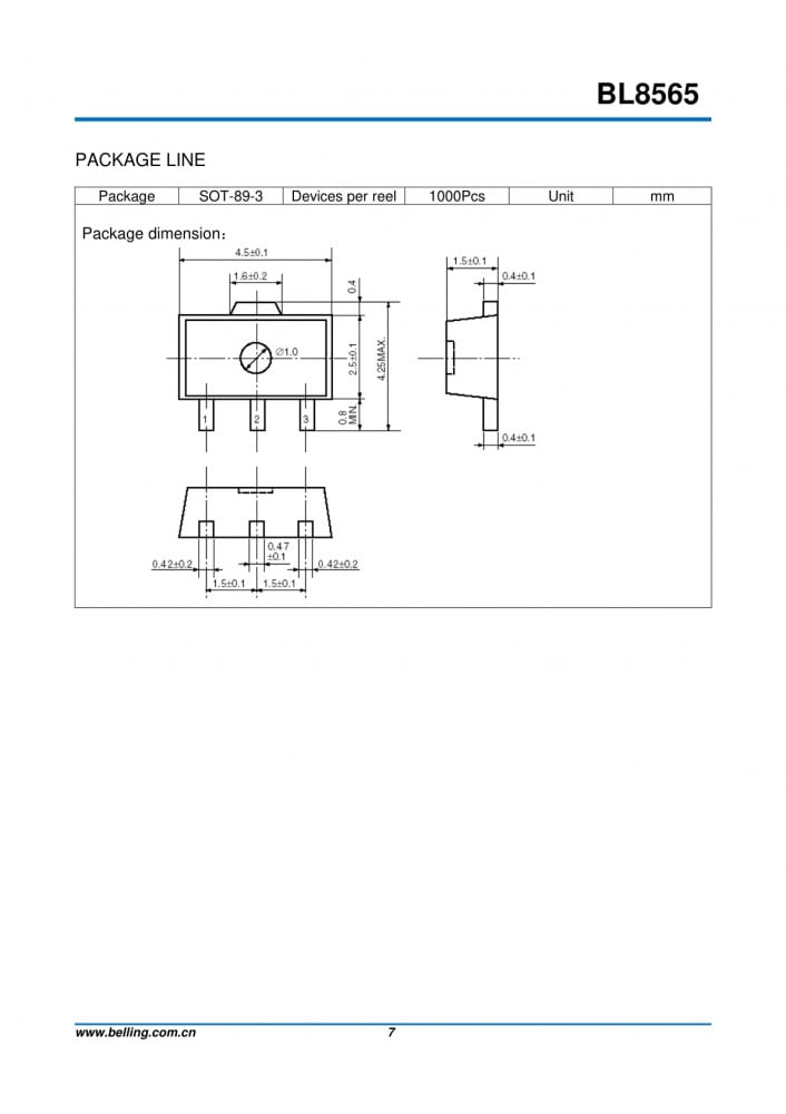 BL8565 datasheet page 7