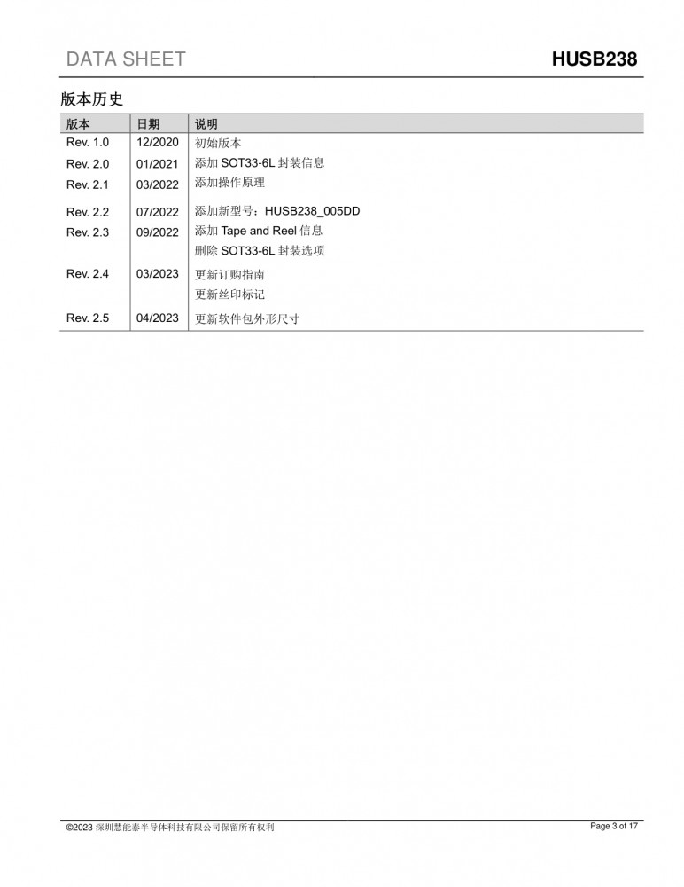 HUSB238 datasheet page 3
