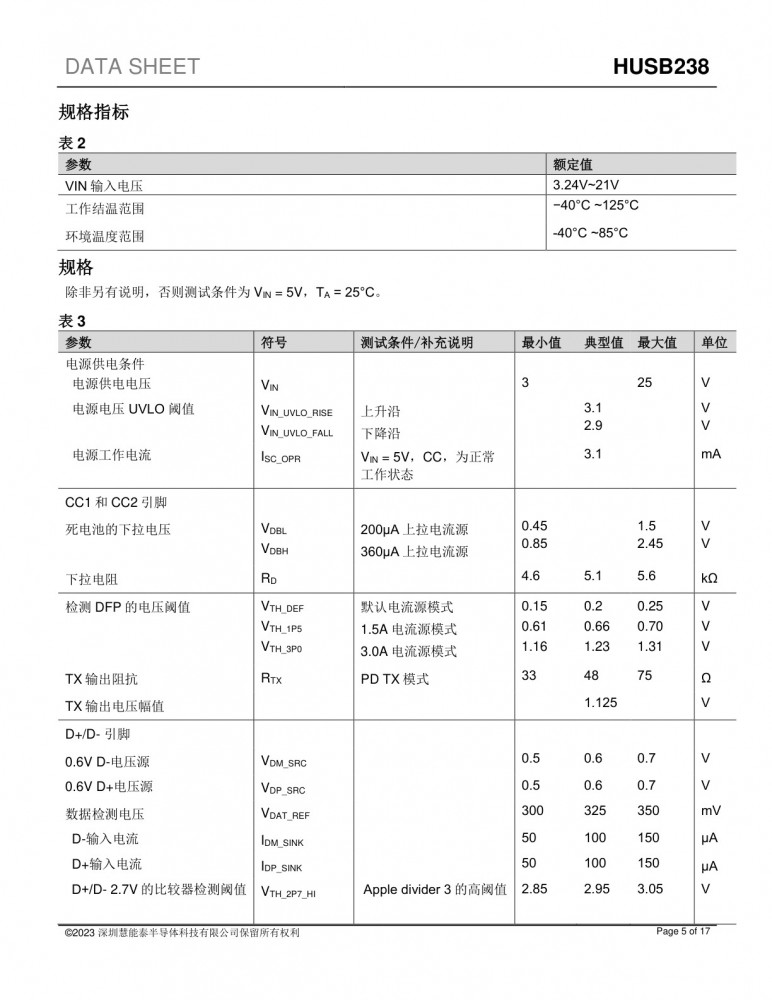 HUSB238 datasheet page 5