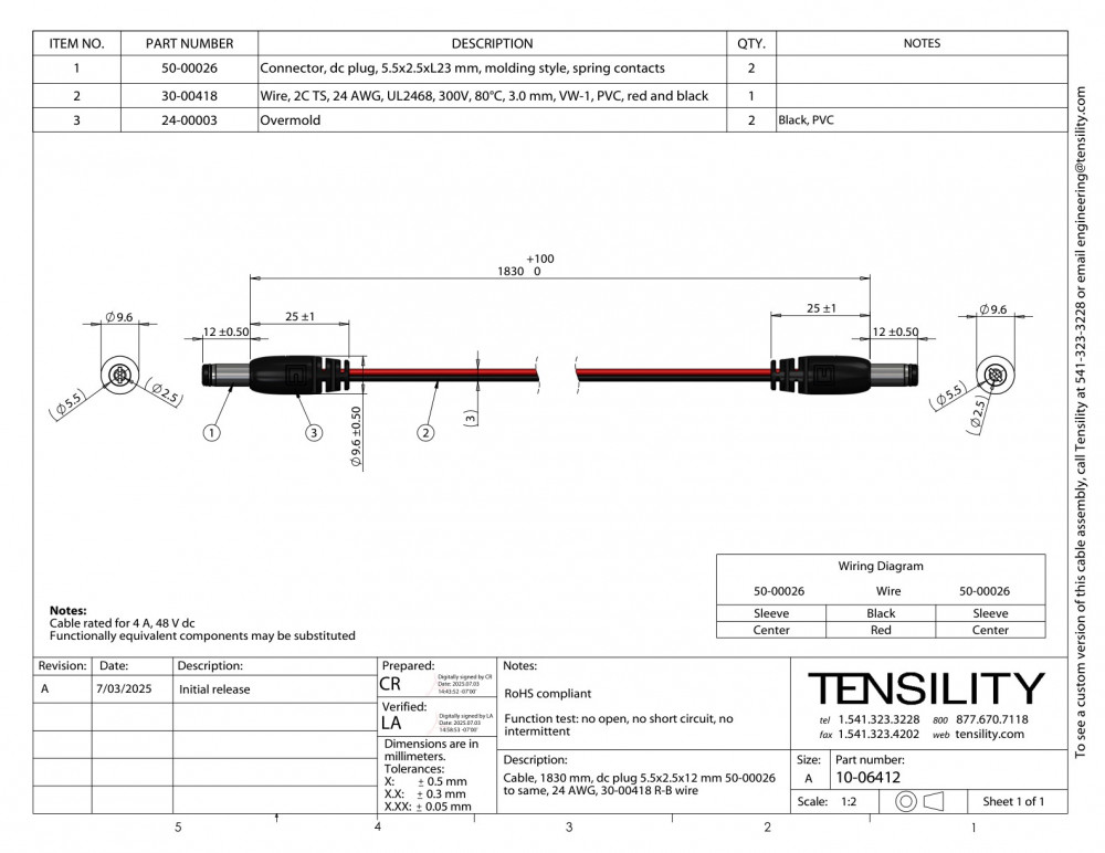 Tensility International 10-06412 product drawing