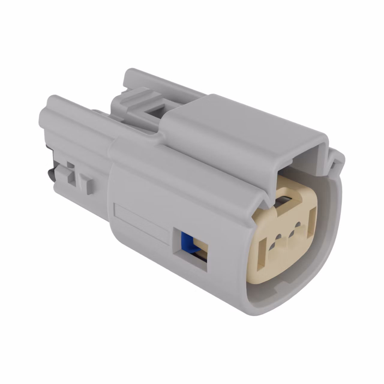 MX150 Mat-Sealed Female Connector Assembly, Single Row, 2 Circuits, Keying Option D, Stone Gray for sale