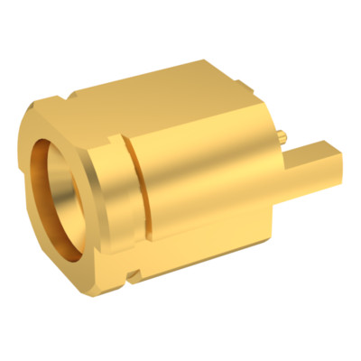 MCX / RIGHT ANGLE JACK RECEPTACLE FOR PCB SMT TYPE - REEL OF 100