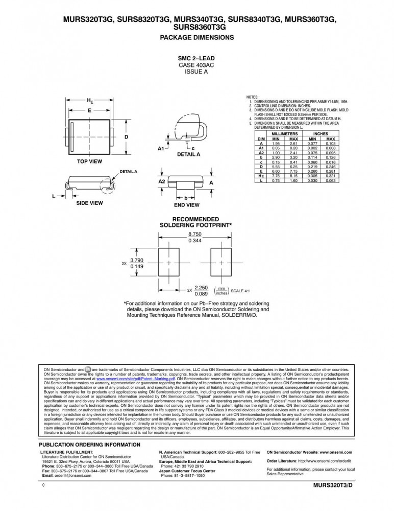 MURS340T3G datasheet page 6