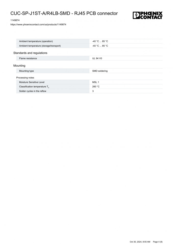 Phoenix Contact 1149874 technical document page 4