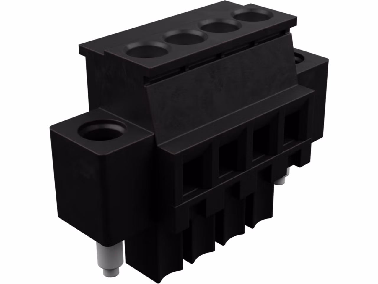 3.81mm Pitch Eurostyle Vertical Plug, with Retention Screws, Rear Wire Entry, Gold (Au) Plated, Black, 4 Circuits for sale