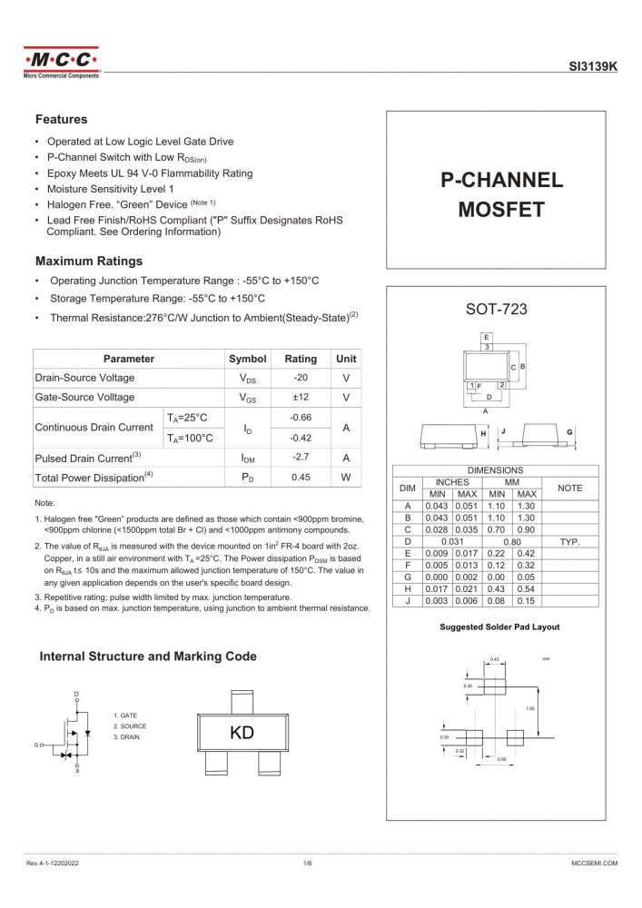 SI3139K-TP datasheet page 1