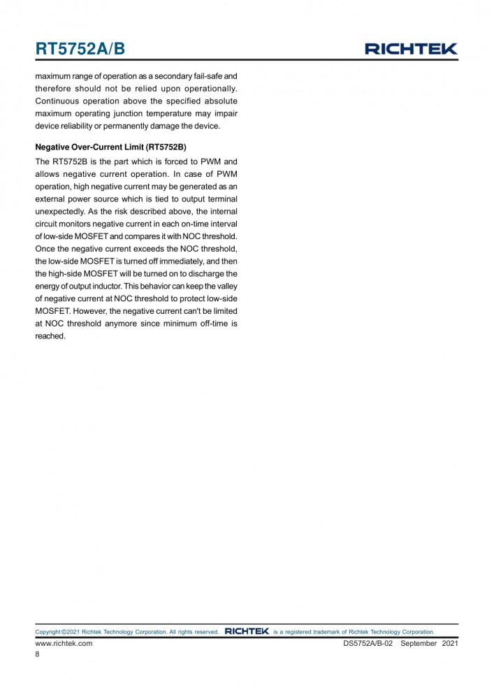 RT5752BHGJ5 datasheet page 8