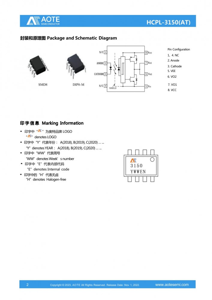 HCPL-3150(AT) datasheet page 3