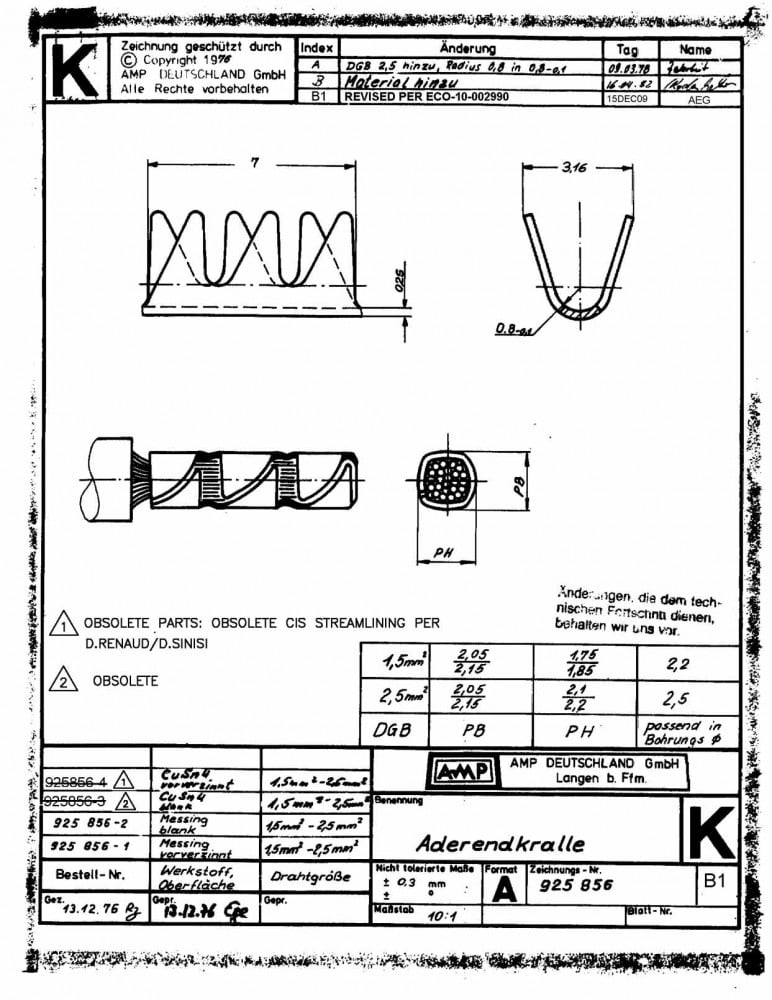 TE Connectivity 925856-1 AMP drawing