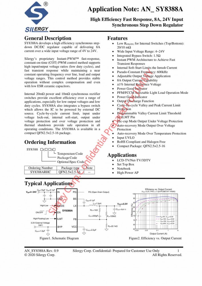 SY8388ARHC datasheet page 1