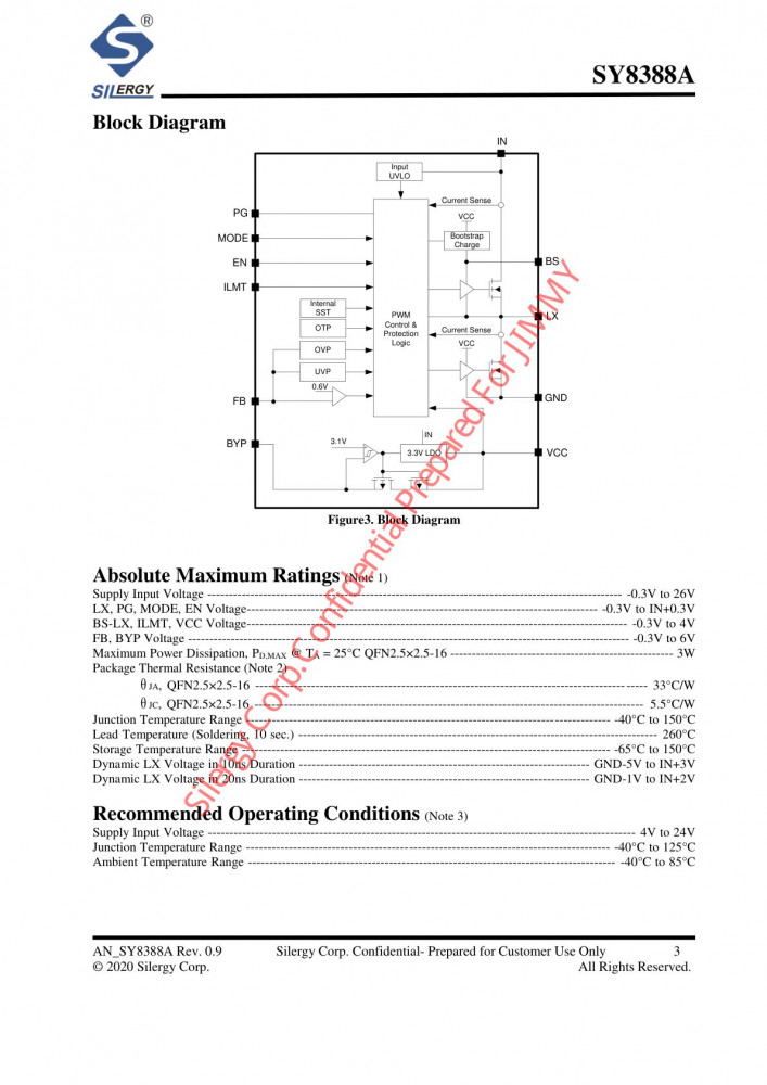SY8388ARHC datasheet page 3