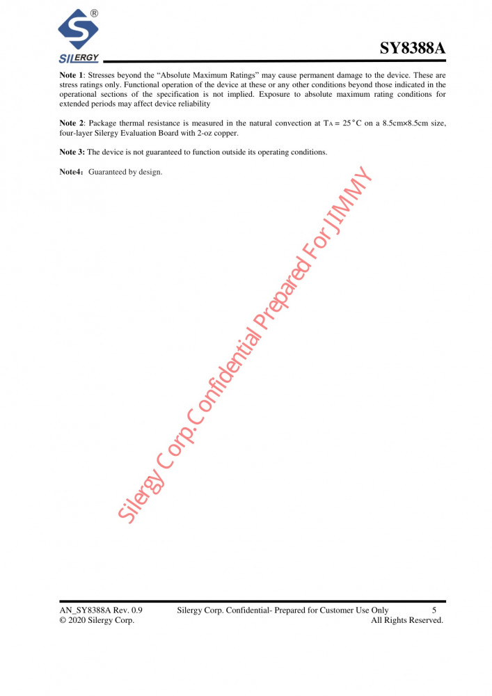 SY8388ARHC datasheet page 5