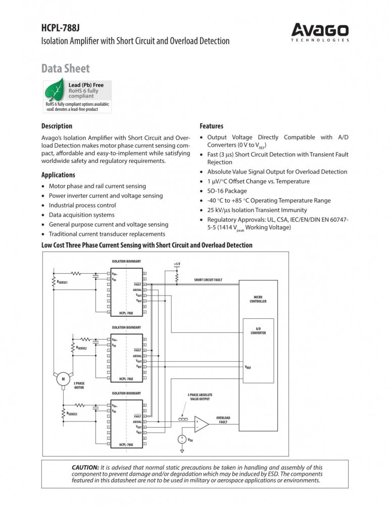 HCPL-788J datasheet page 1