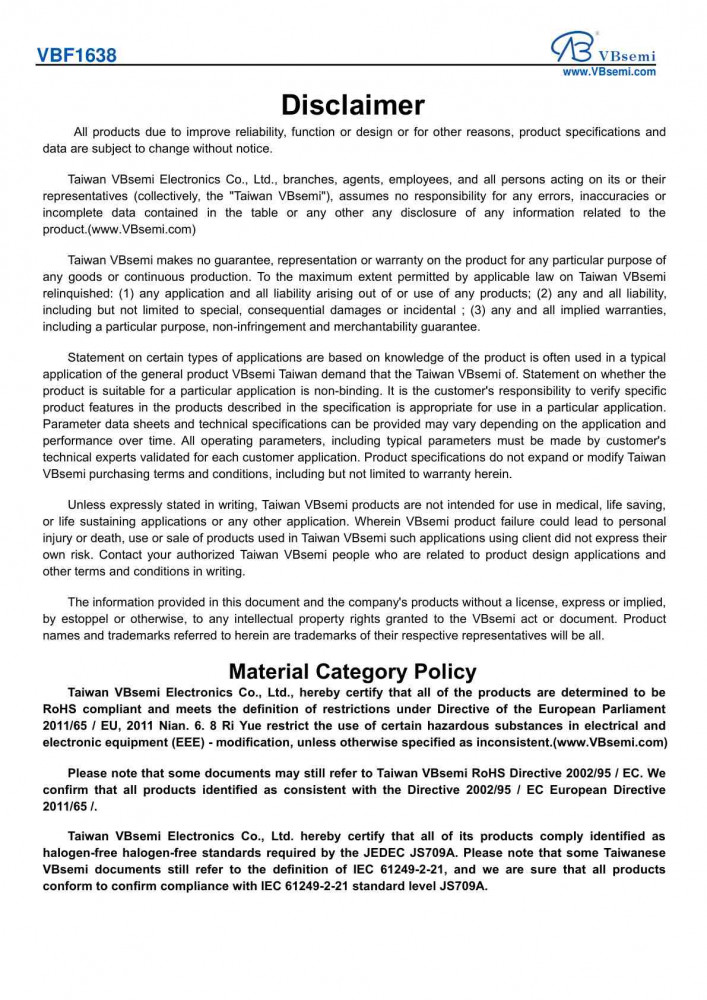 VBF1638 datasheet page 7