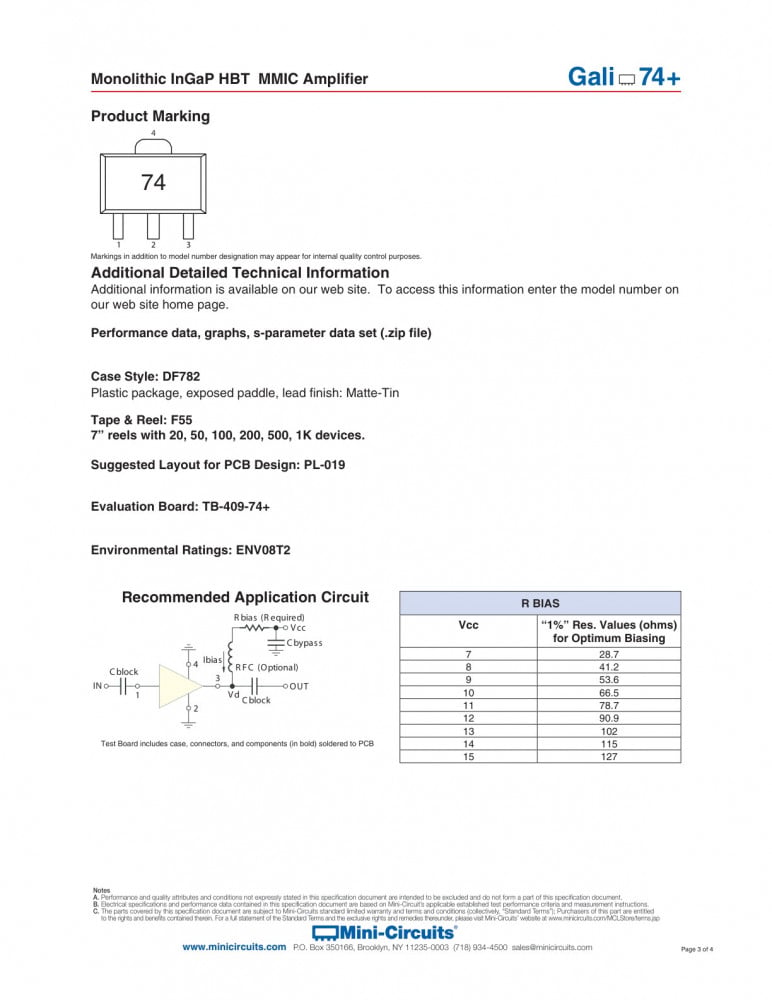 GALI-74+ datasheet page 3