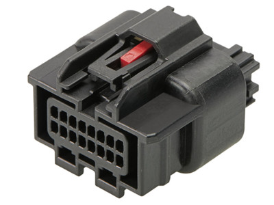 Mini50 Sealed Receptacle Housing, Dual Row, with CPA, 16 Circuits, Polarization Option B, Light Gray