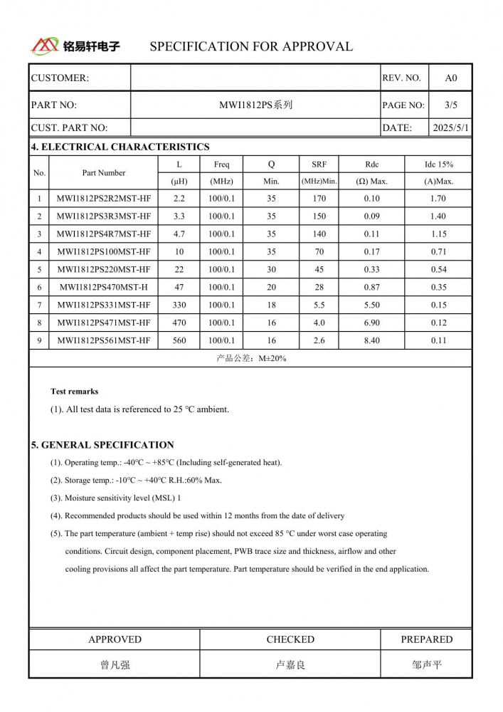 MWI1812PS approval document page 4