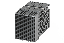 Impact 100 Ohm 6 Pair Right-Angle Orthogonal Daughtercard, Unguided, 10 Columns, 180 Circuits, Plated Through Hole Dimension 0.39mm, Lead-Free for sale