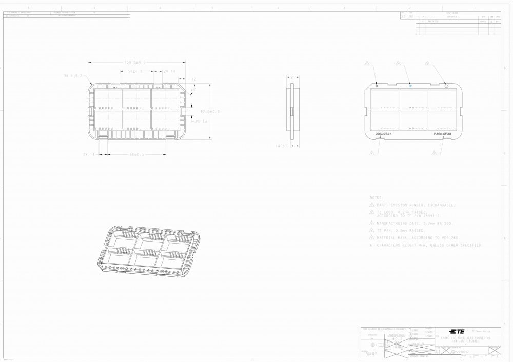 TE Connectivity 2050752 drawing preview