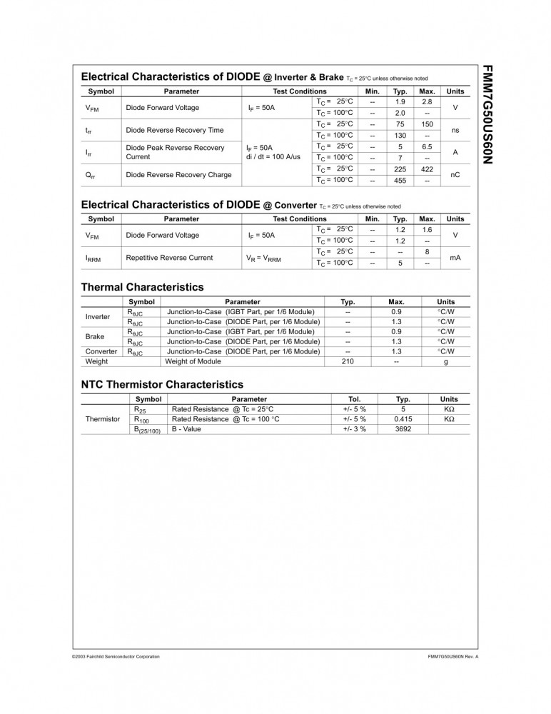 FMM7G50US60N datasheet page 3