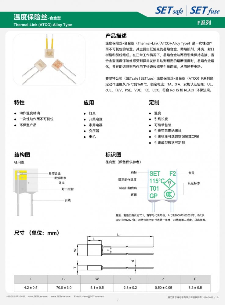 F6 datasheet page 1