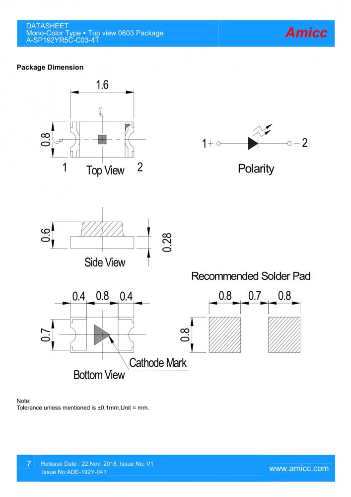 A-SP192YR5C-C03-4T datasheet page 7