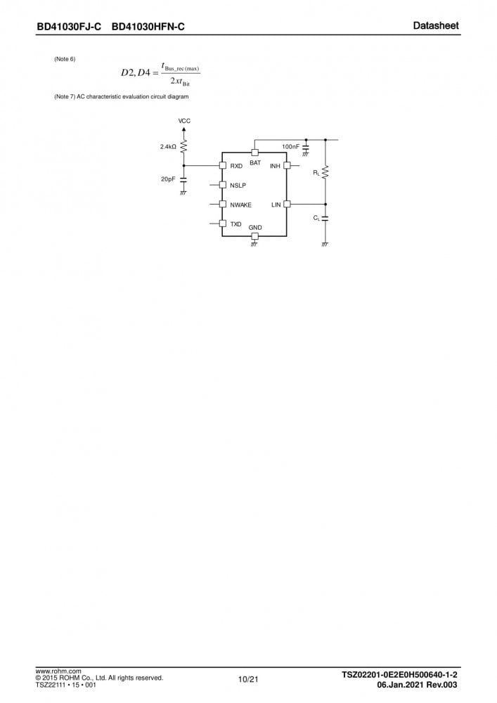 BD41030HFN-CGTR datasheet page 10