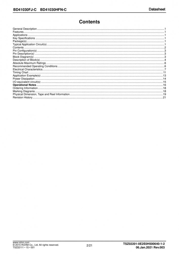 BD41030HFN-CGTR datasheet page 2