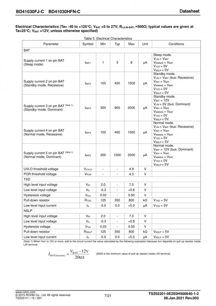 BD41030HFN-CGTR datasheet page 7
