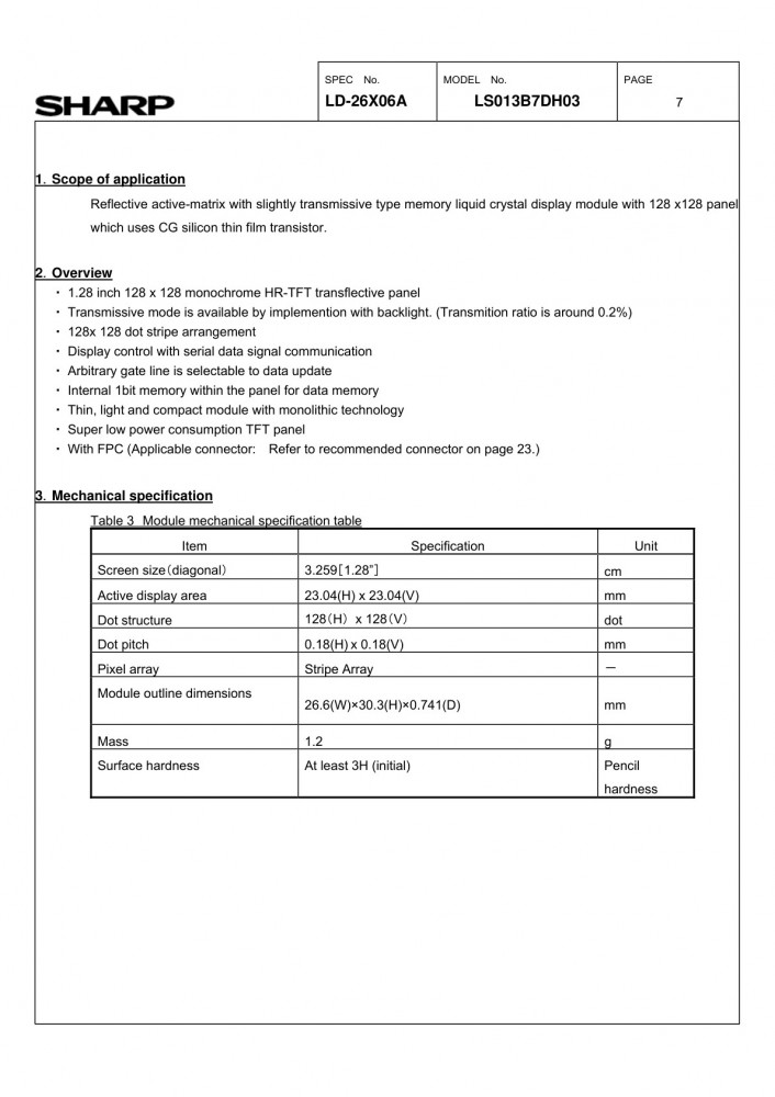 LS013B7DH03 specification page 9