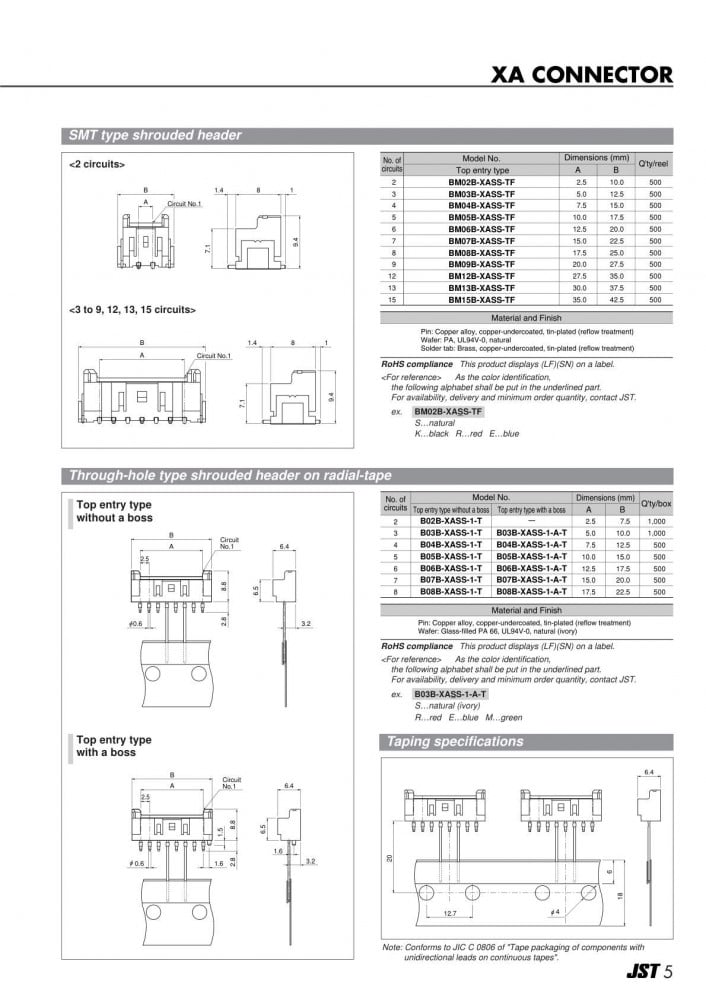 JST XARP-12V datasheet page 5