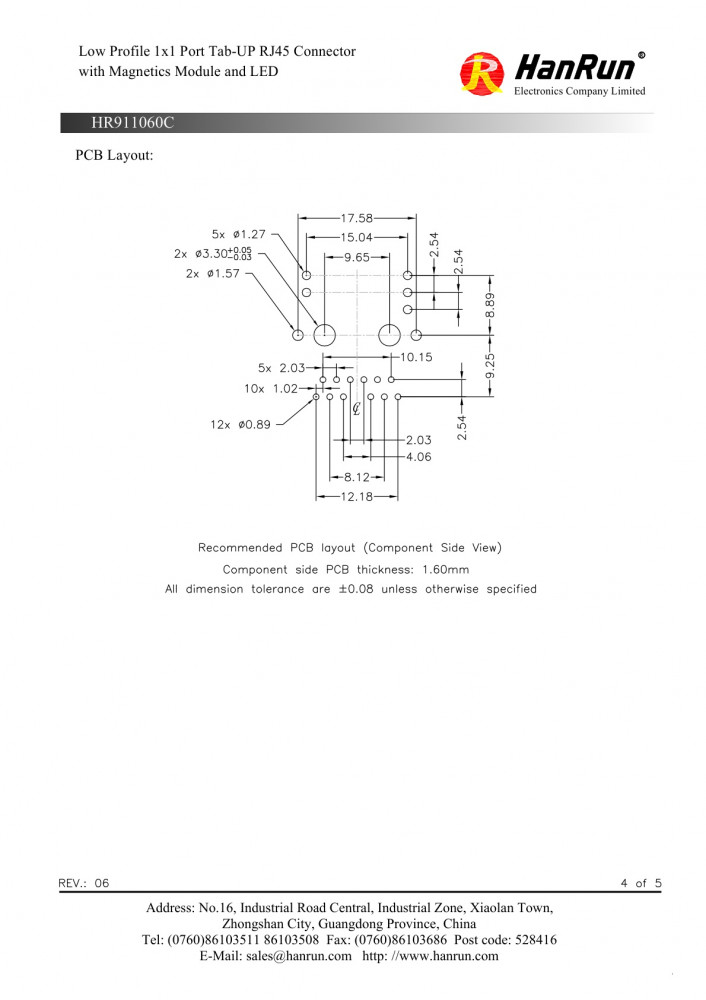 HR911060C datasheet page 4