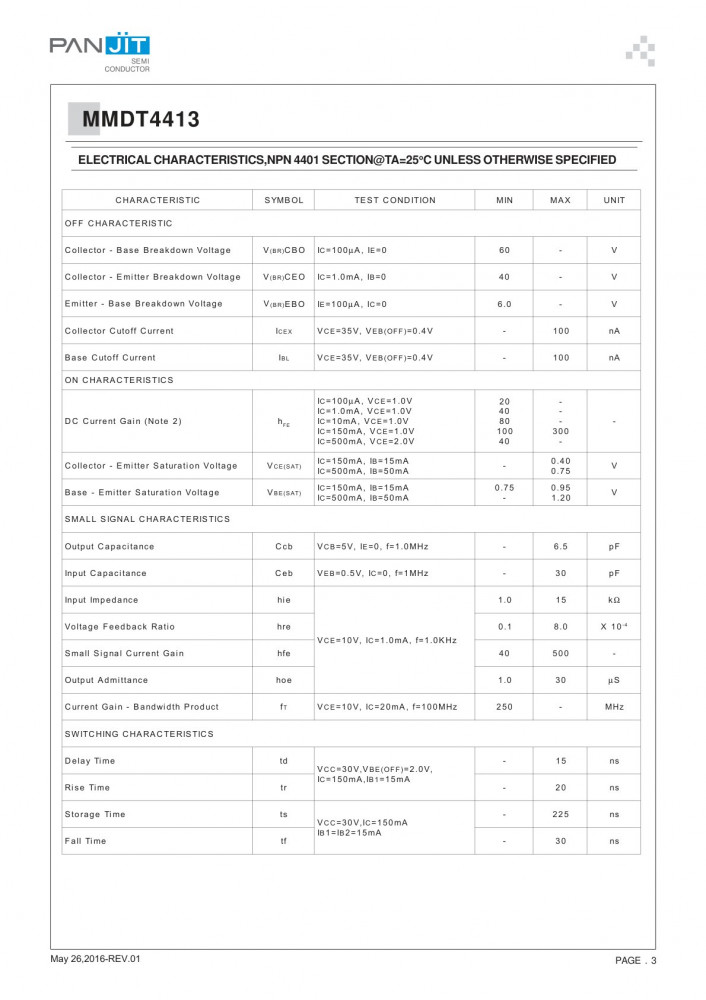 MMDT4413 datasheet page 3