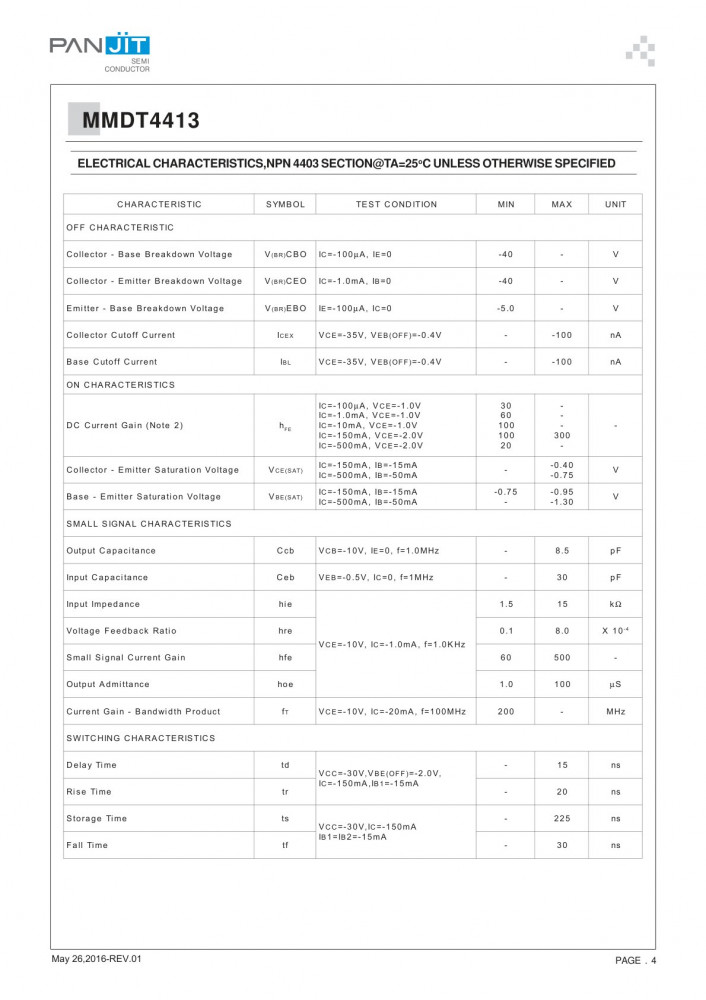 MMDT4413 datasheet page 4