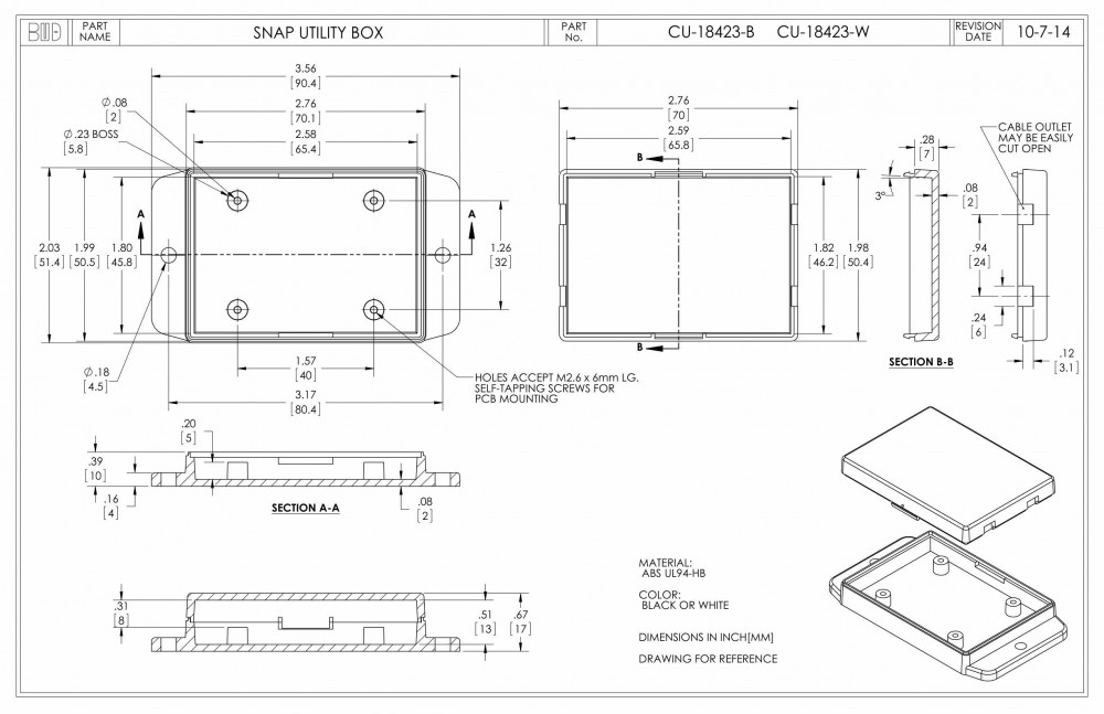 CU-18423-W product drawing preview