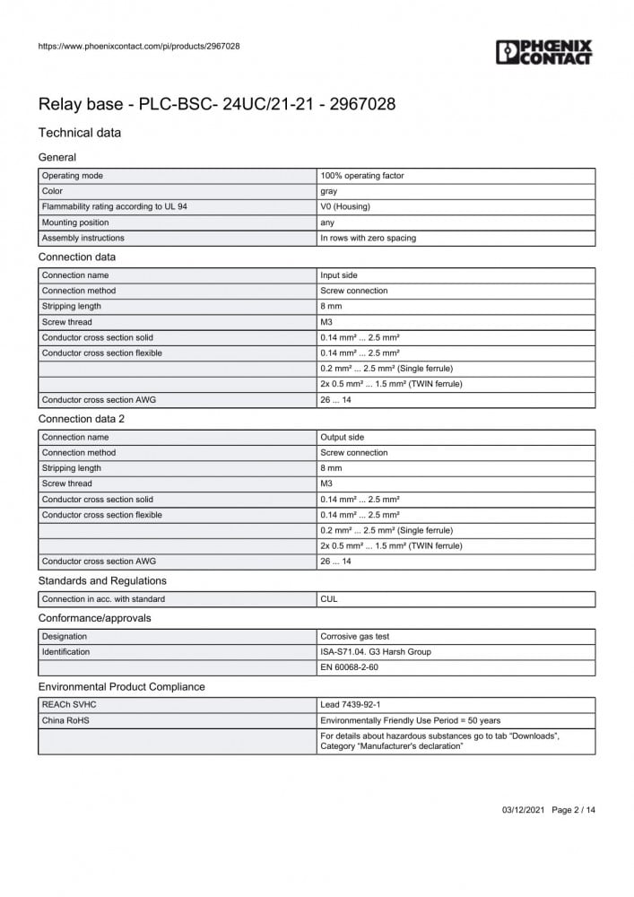 Phoenix Contact 2967028 document page 2