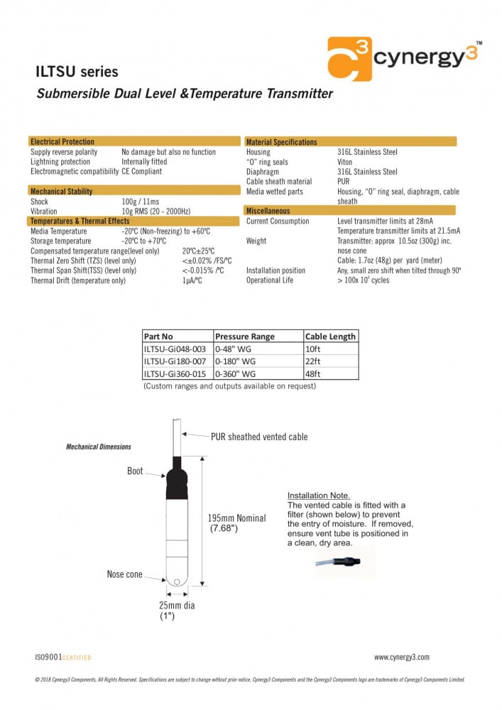 ILTSU technical datasheet page 2