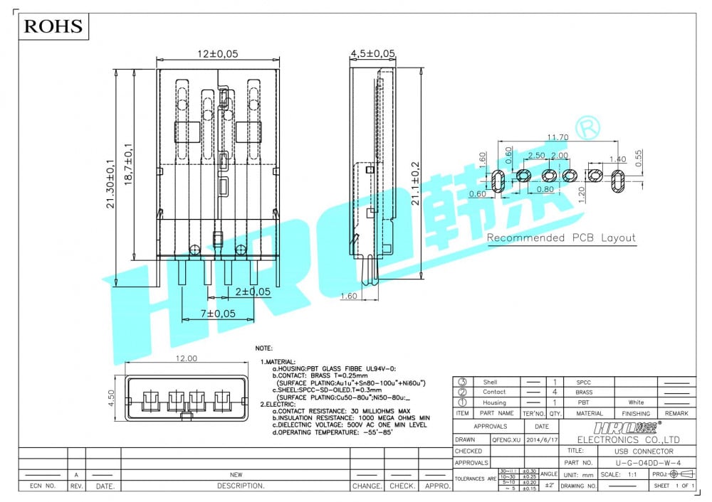 U-G-04DD-W-4 manufacturer drawing