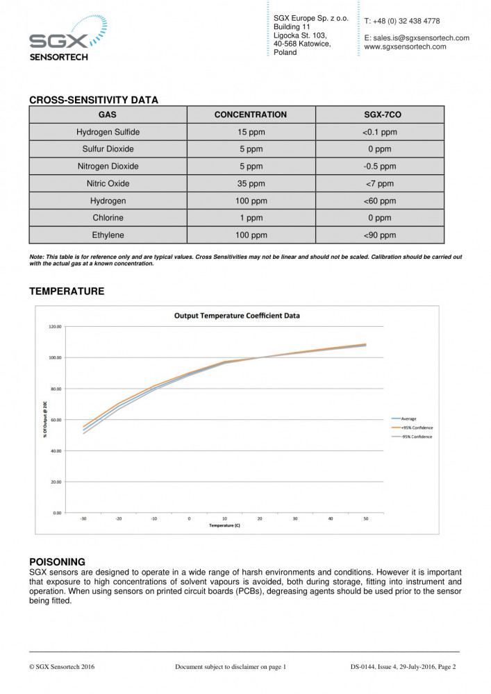 SGX-7CO technical document page 2