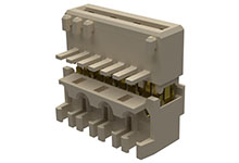 Appli-Mate RAST Power IDT Housing, 5.00mm Pitch, Direct/Indirect, Female, 3 Circuits, Fully Coded, Polarizing Rib Between Circuits 1 and 2, Open End Walls, Red Color Stripe
