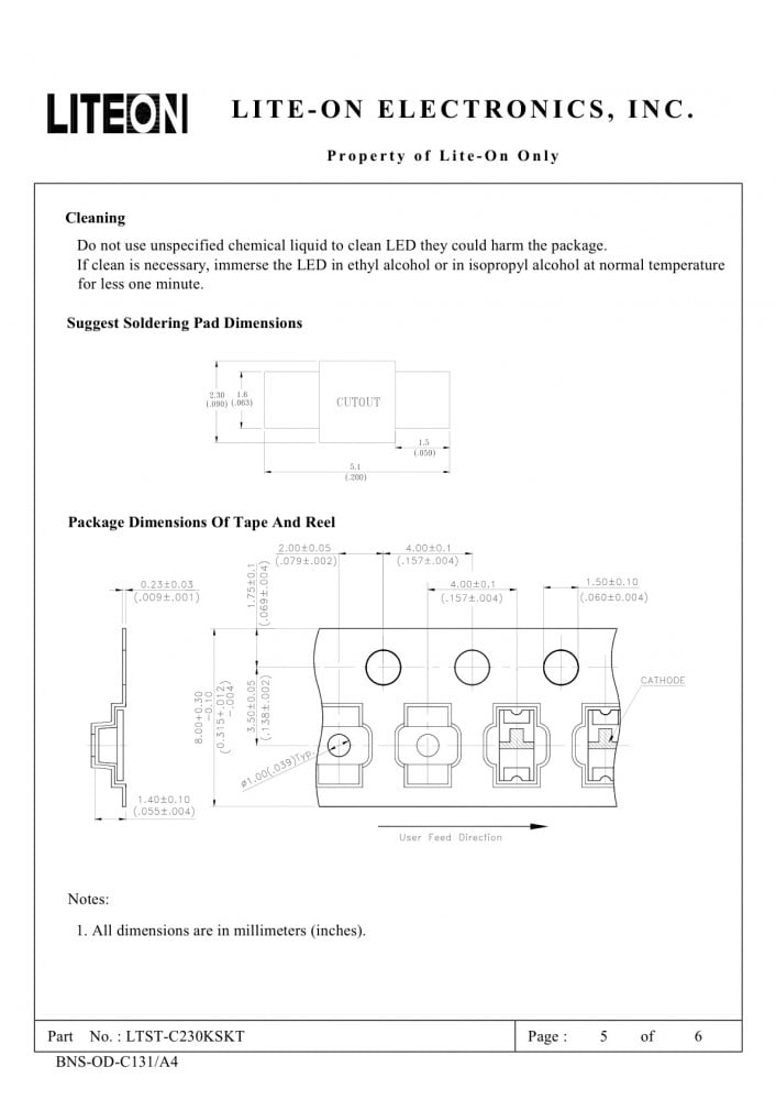 LTST-C230KSKT datasheet page 5
